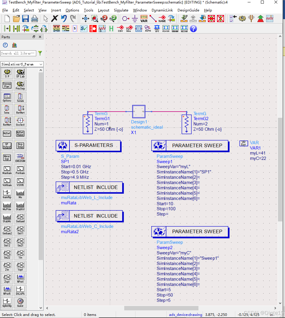 Multi-Dimensional Parameter Sweeps in ADS (14) - The Home of Engineering and Sciences